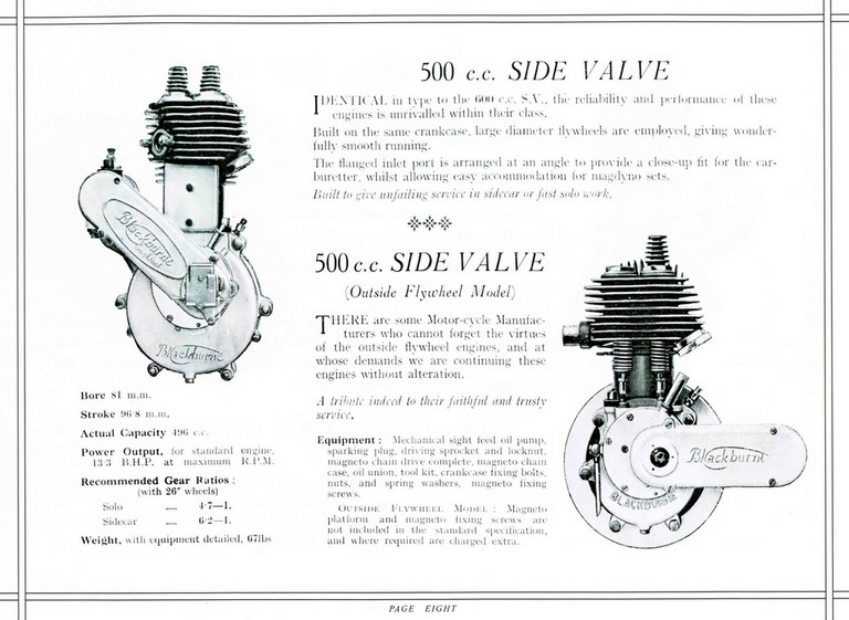 Présentation : Blackburne engines 1931